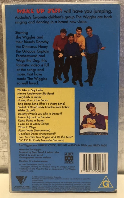 VHS WIGGLES WAKE UP JEFF! ABC Kids Video PAL 1996 Original Cast EUR 11 ...
