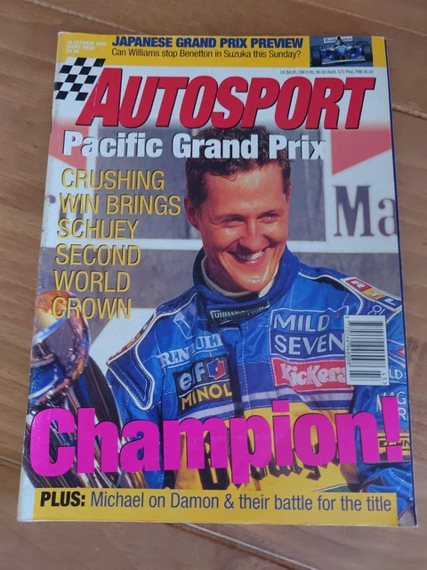 AUTOSPORT 26-10-1995 MICHAEL Schumacher/Steve Soper/Alister McRae/Rover ...