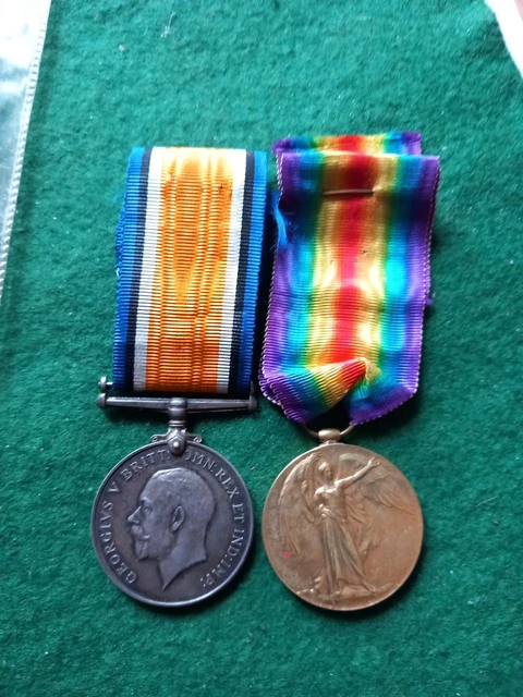 WW1 WAR & Victory Medal Pair ~ Issued ~ Duke Of Wellington ~ West ...