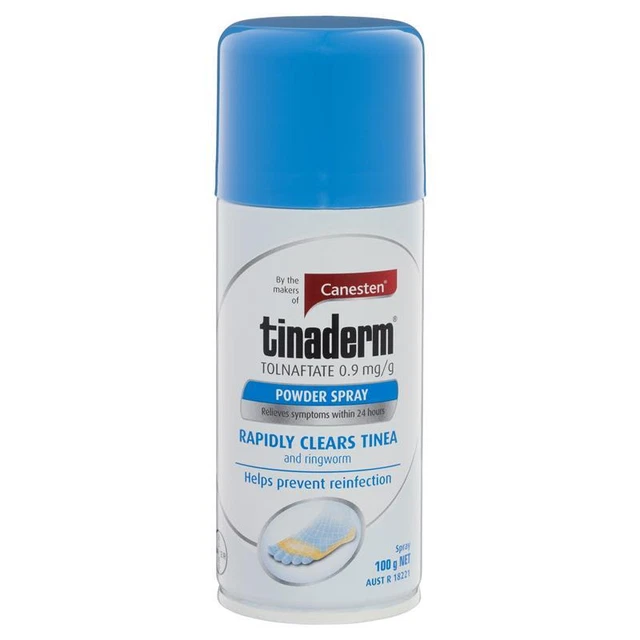 CANESTEN TINADERM POWDER Spray Tinea and Ringworm Treatment 100g EUR 11 ...