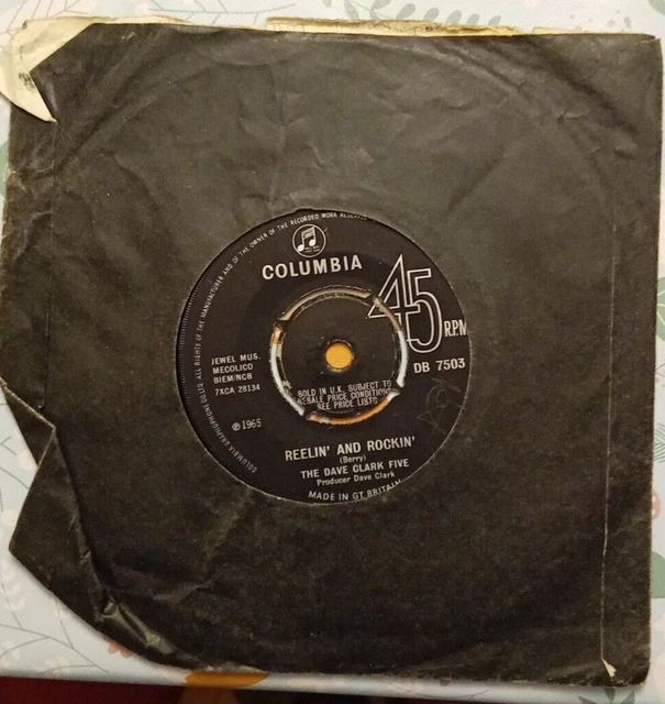 VINYLE DAVE CLARK Five Reelin' and Rockin' 7" UK Columbia 1965 ...