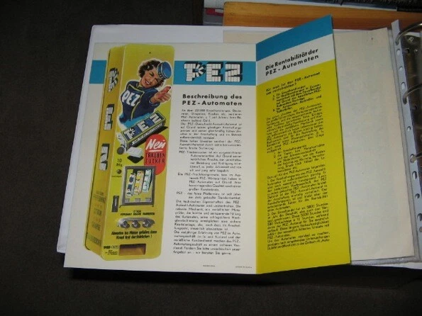 PEZ AD SHEET 1950s pinup girl candy vending machine, salesman 2 sided £ ...