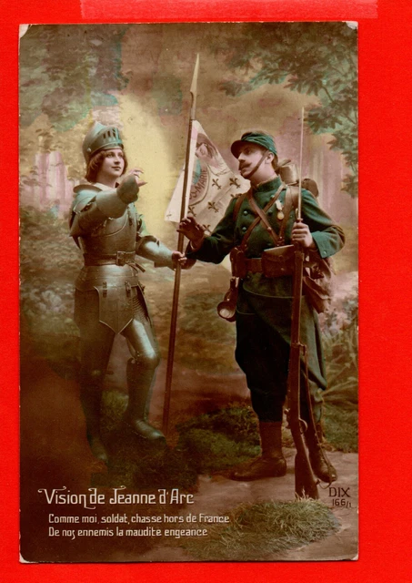 WW1-PATRIOTIQUE-GUERRE 14/18-POILU-VISION DE Jeanne D'arc- £2.53 ...