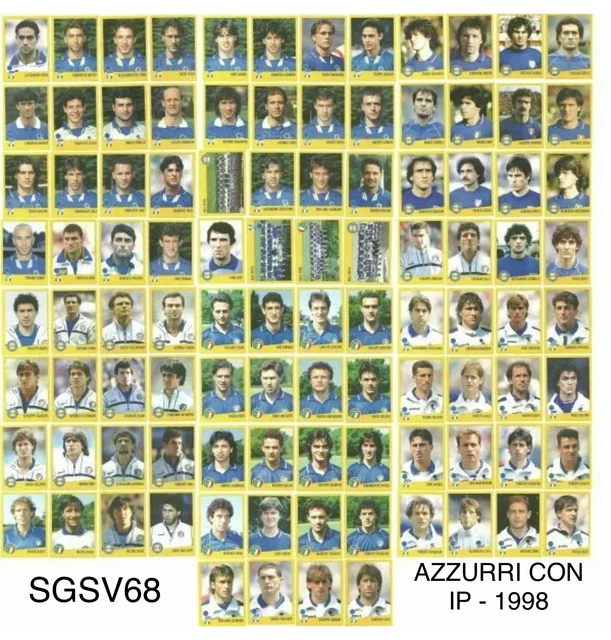 CALCIATORI MERLIN AZZURRI CON IP 1982-1998 SET COMPLETO 1-100 FIGURINE No Panini EUR 4,99 ...