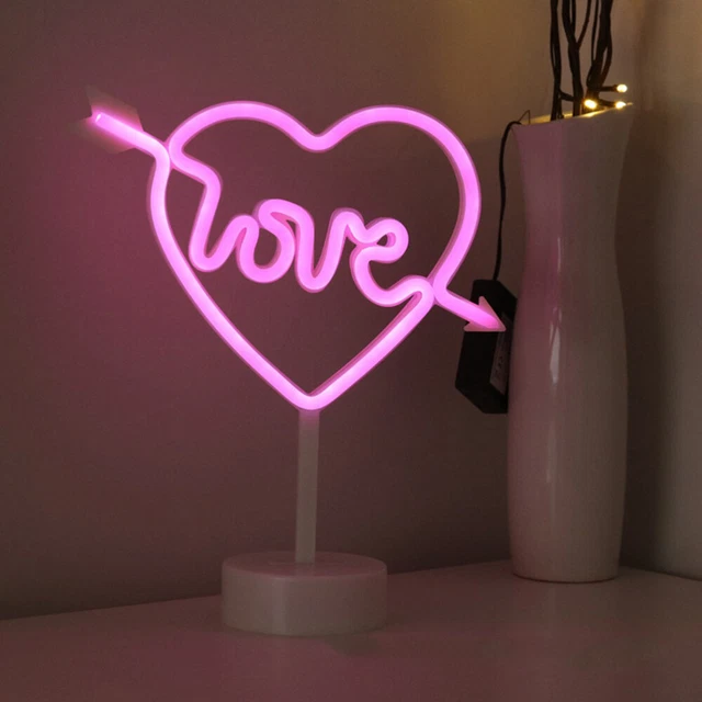 HEART LED SIGN LED Heart Lamp LED Love Heart Unique Gifts Her Heart ...
