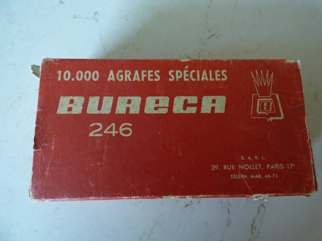 BOÎTE ANCIENNE DE 10000 agrafes spéciales BURECA 246 EUR 3,00 - PicClick FR