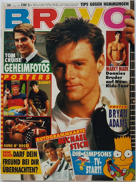 BRAVO 38 / 1991 / Komplett Mit Postern (Axl Rose-David Hasselhoff ...