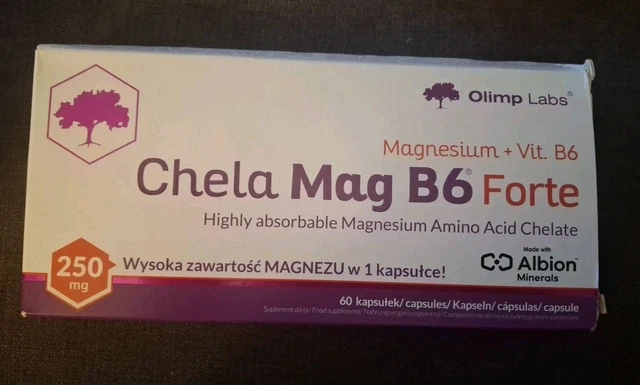 CHELA-MAG B6 FORTE Mega Caps® 60 caps. High Strength Chelated Magnesium ...