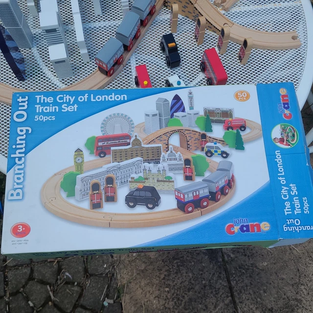 JOHN CRANE WOODEN City Of London Train Set, brio compatible, missing 1 ...