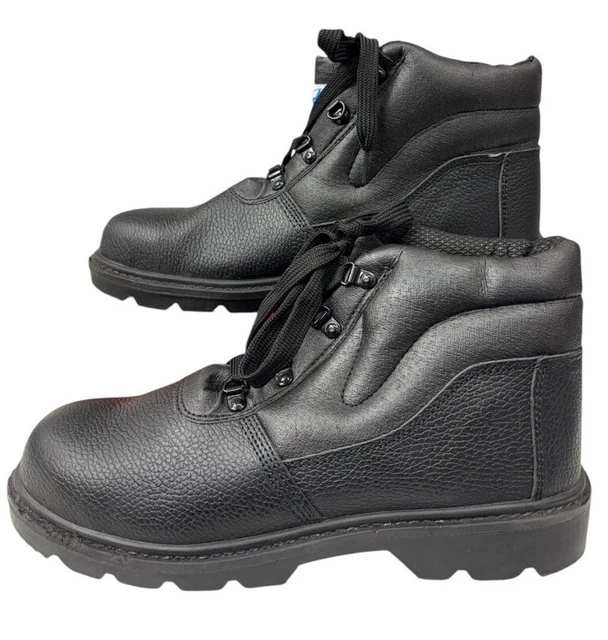 NEW MEN'S UNBRANDED Black Steel Toe Cap Hiking Safety Work Boots UK 11 ...