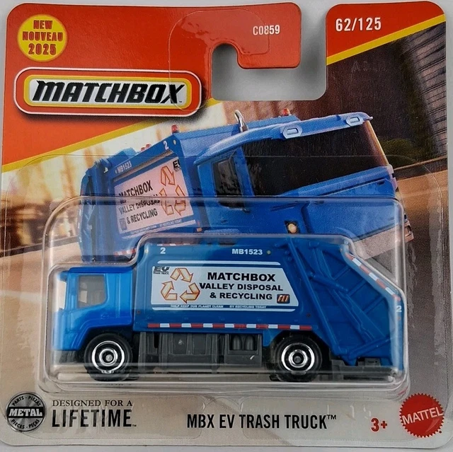 MATCHBOX 🏁 SUPERFAST Nouveauté 2025 🏁 MBX EV Trash Truck 1:64 #62/125 ...
