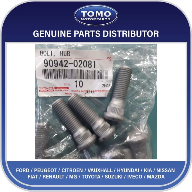 GENUINE TOYOTA YARIS,PRIUS, Auris,RAV4,MR2 1X Wheel Stud Bolts ...