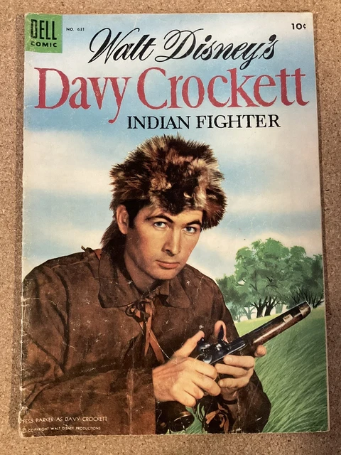 DELL COMIC WALT Disney davy crockett Indian Fighter No. 631 10c Four ...