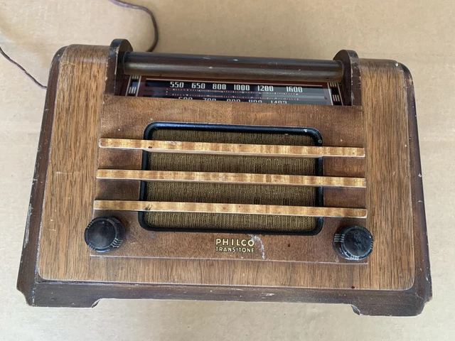 ORIGINAL VINTAGE TUBE Radio PHILCO Transitone Model PT-6, Working ...