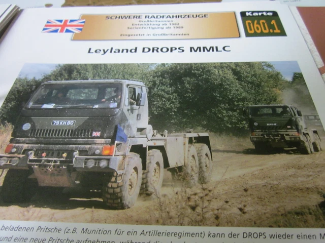 ARCHIV MILITÄRFAHRZEUGE SCHWERE Radfahrzeuge 60.1 Leyland DROPS MMLC ...