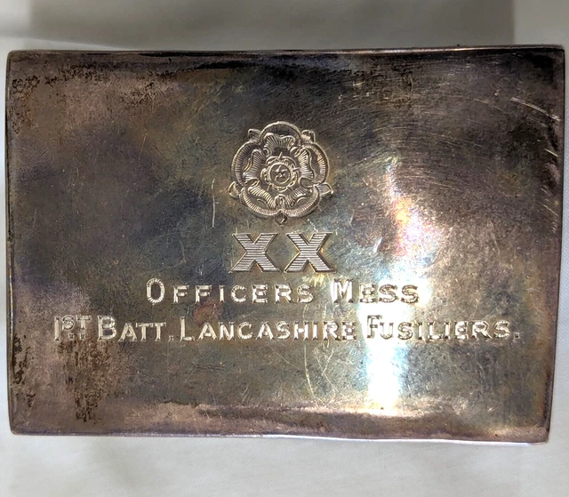 WW1 WW2 BRITISH Army officer's mess Lancashire Fusiliers silver ...