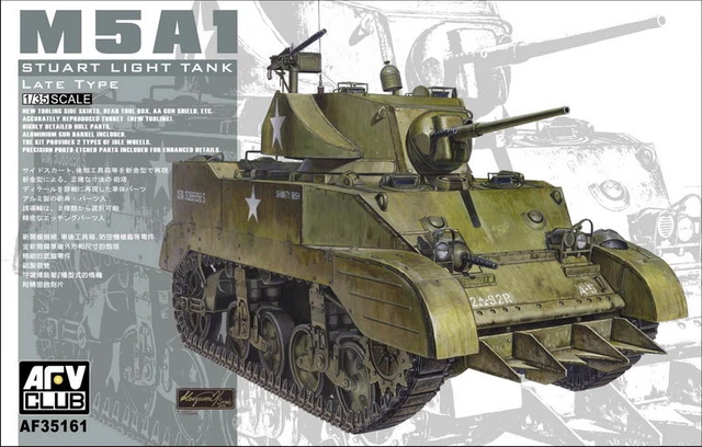 AFV 35161 1/35 M5A1 Stuart Light Tank Late Type Model Kit £42.99 - PicClick UK