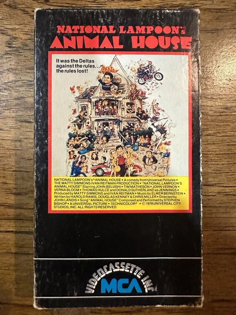 NATIONAL LAMPOON'S ANIMAL House VHS MCA Videocassette 1980 Rare First ...