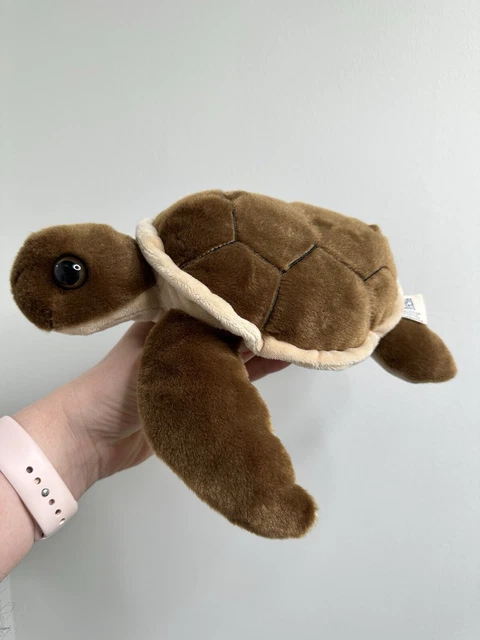 PETJES WORLD SEA Turtle Plush 26cm long brown Collectable Soft Toy £16. ...
