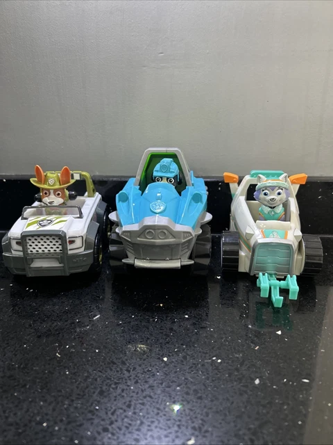 PAW PATROL DINO Rescue’s Rex Vehicle & Tracker Jungle Cruiser Everest ...