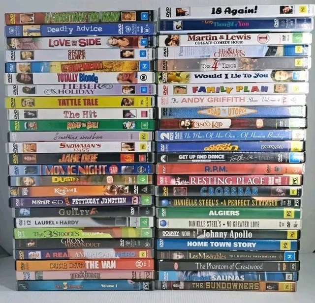 DVD BULK LOT X 50 Bundle Classic & B Grade Movies Region 4 PMXZ $89.99 ...