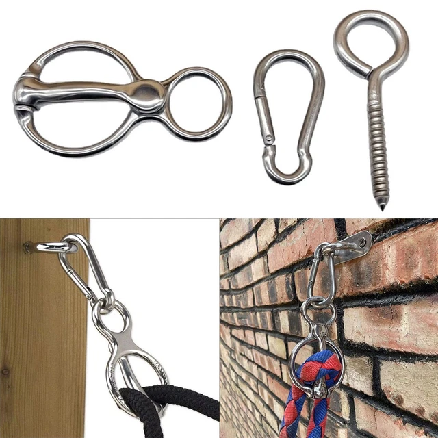 ÉQUIPEMENT QUICK SNAP Anneau d'attache pour cheval extérieur cravate pour chev EUR 30,41 ...