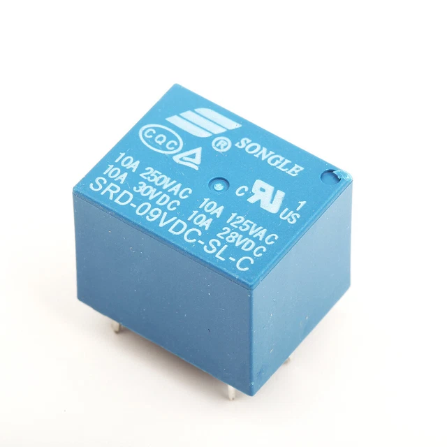 5X MINI 5PIN 9V DC SRD-09VDC-SL-C Power Relay PCB Type for DIY EUR 16 ...