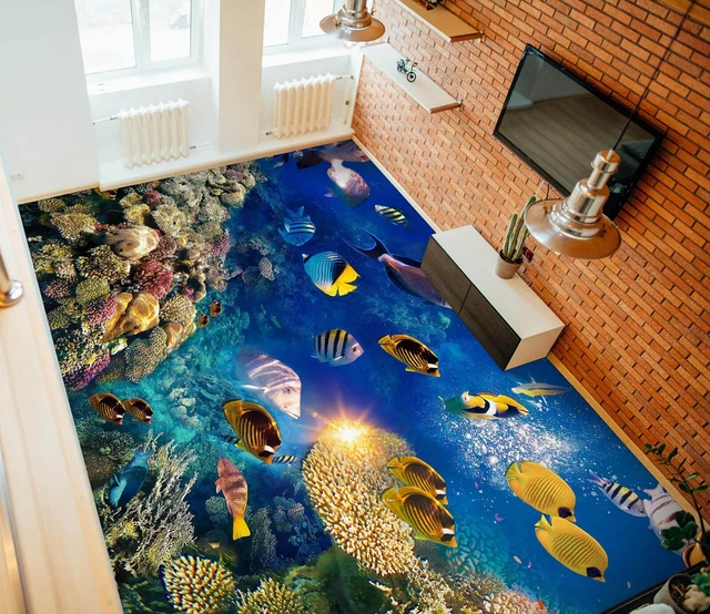 3D OCEAN FISH O1178 Floor WallPaper Murals Wall Print 5D AJ WALLPAPER ...