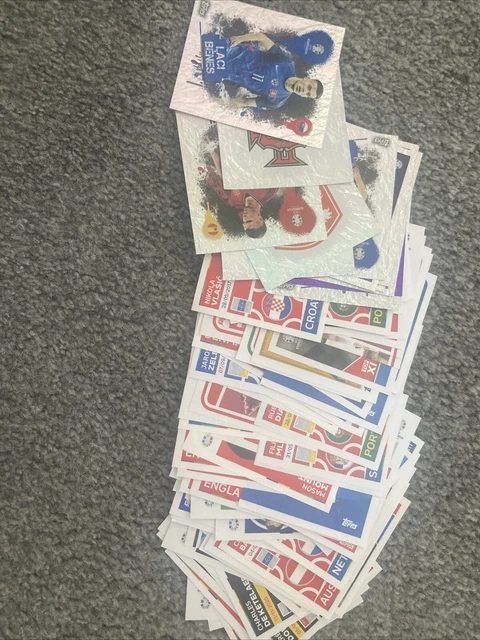 TOPPS UEFA EURO 2024 Stickers Bundle Of 100 Stickers With 20 Shineys £4 ...