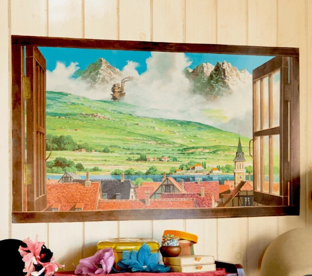 NEW STUDIO GHIBLI Certificate Howl's moving castle Original Window Wall ...