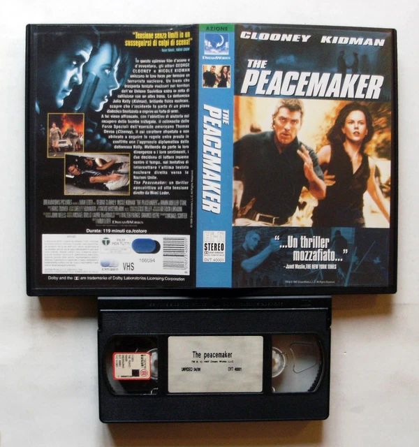 VHS THE PEACEMAKER (1997) George Clooney - N. Kidman -Dreamworks - Ex ...