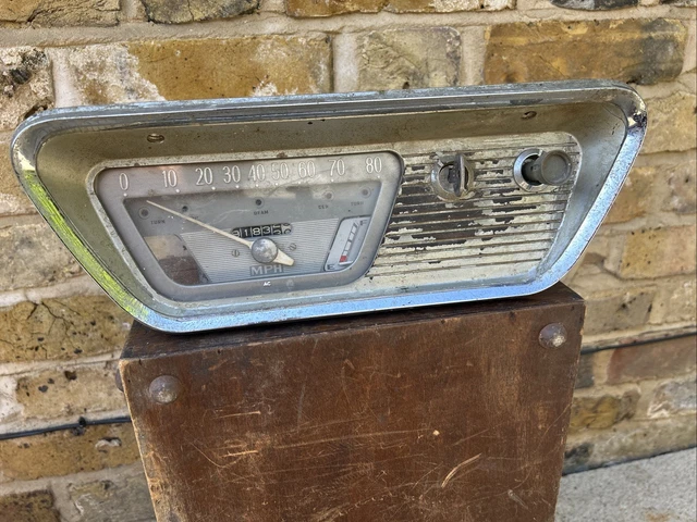 VINTAGE FORD ANGLIA 105e Dash Binnacle 80 Mph Speedo & Key Mancave ...