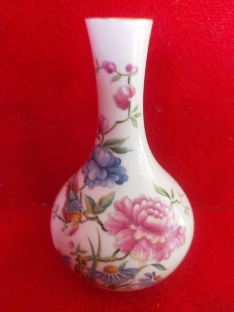 SPODE FINE BONE China "Oriental Bird" bud vase 12 cm high/ unboxed £9. ...