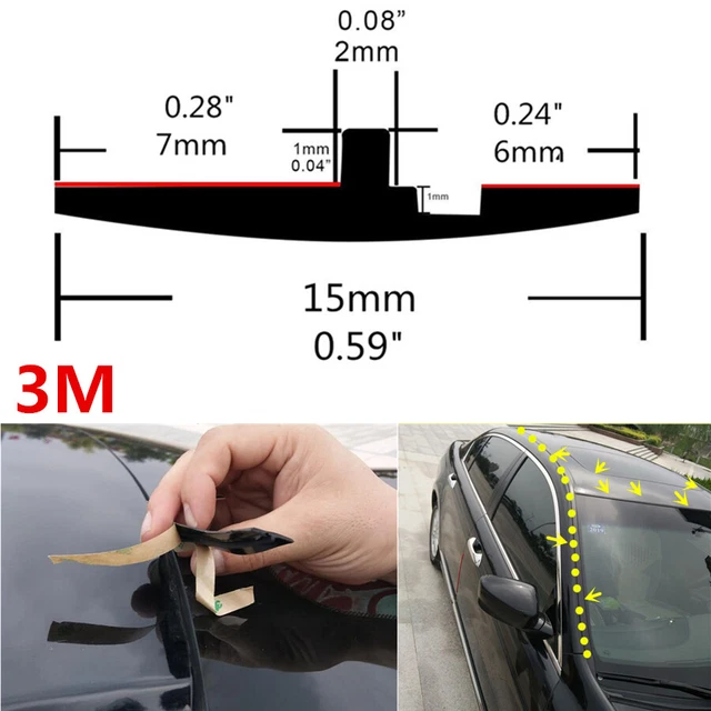 NEU 3M GUMMIDICHTUNG Auto Schiebedachdichtung Windschutzscheibe Regen ...