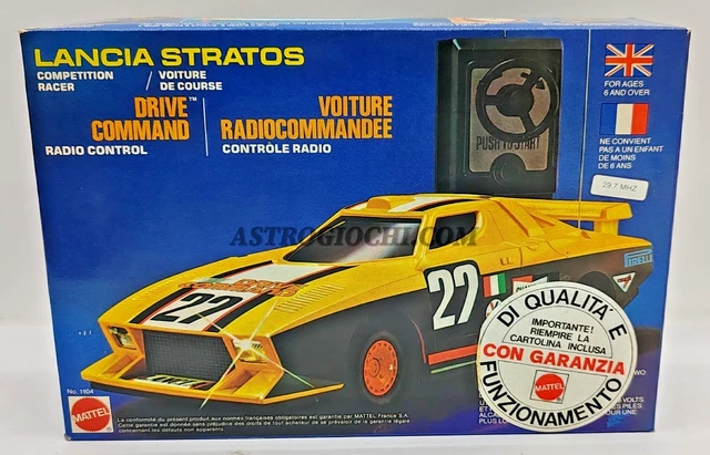 MATTEL HOT WHEELS Drive Command Lancia Stratos Battery Radio Control ...
