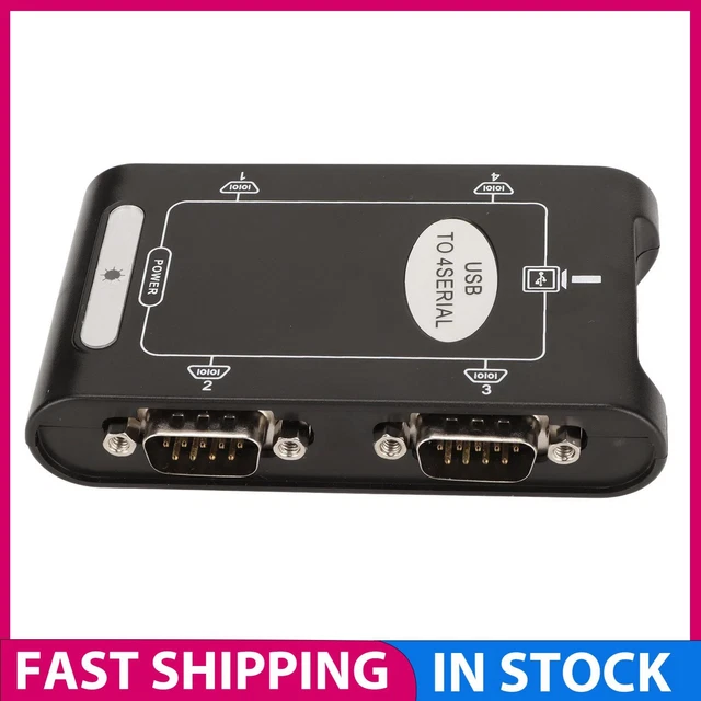 USB TO 4 Port RS232 Serial Adapter COM Reserve DB9 for Windows 10/8/7 ...