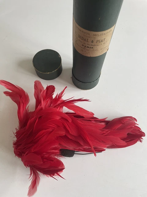 BIDAL ET PIAT Ancien Plumet Saule Rouge Numéro 1 Plume De Coq France ...