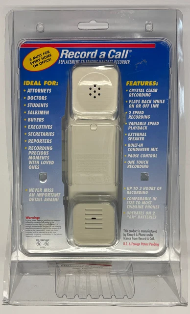 RECORD A CALL Answering Machine System (HR100) $59.99 - PicClick