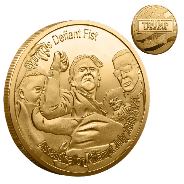 PRESIDENT DONALD TRUMP 2024 Fight Shooting Assassination Commemorative ...
