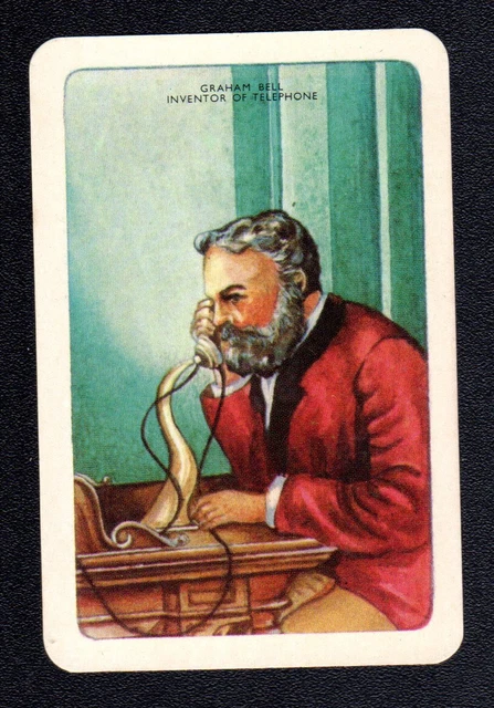 VINTAGE WOOLWORTHS SWAP Card - Graham Bell - Inventor of Telephone $9. ...