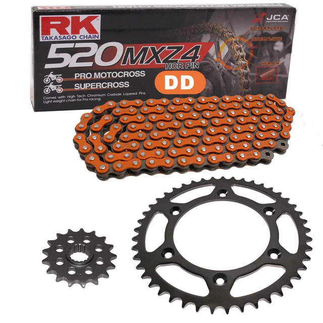 CADENA SUZUKI DR 350 S Arrancador de Retroceso 90-93 RK DD 520 MXZ4 108 ...