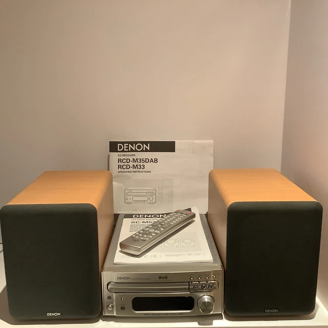 DENON MICRO SYSTEM RCD-M35DAB CD/DAB/FM/AM + SC-M73 Speakers + Remote ...
