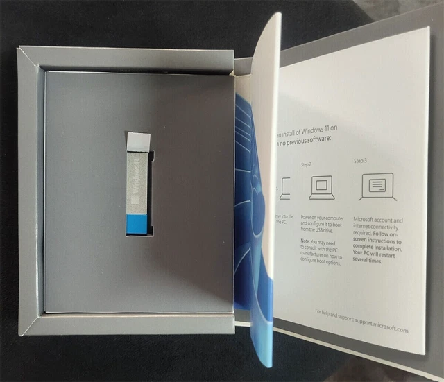 MICROSOFT WINDOWS 11 Pro 32/64-Bit New In Box USB drive Sealed ...
