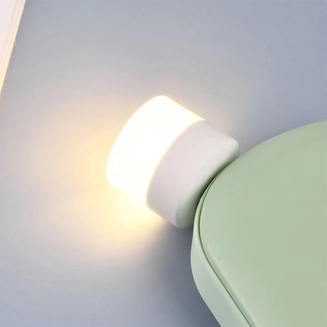 1X PORTABLE USB LED Lamp Mini Night Light Small Round Mobile Lights Lamp B~ £0.01 - PicClick UK