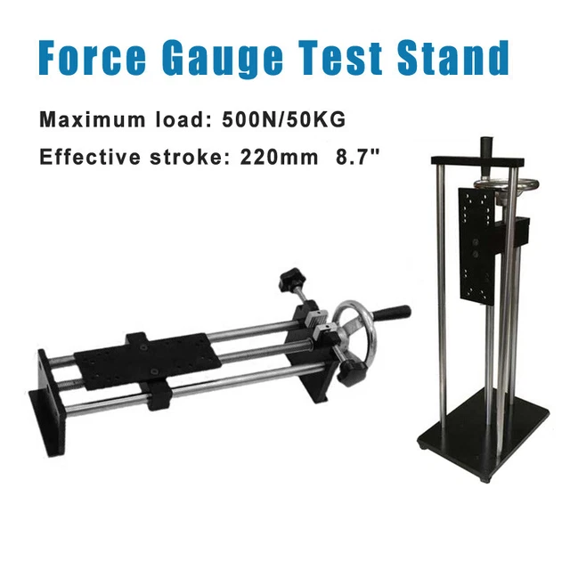 HORIZONTAL FORCE GAUGE Test Stand Push-Pull Vertical Force Meter Spiral ...