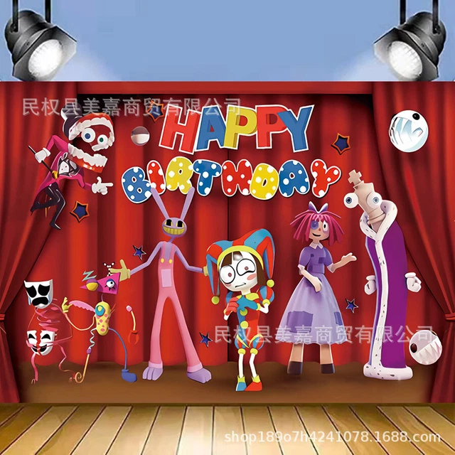 THE AMAZING DIGITAL Circus Birthday Backdrop Vinyl Party Photo ...