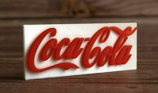 COCA COLA LOGO 3D Printed Stand Sign Refreshment Decoration Decorative ...