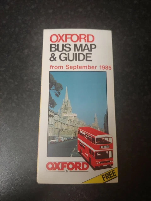 OXFORD TRANSPORT BUS Timetable Leaflet Route Bus Map & Guide 1985 (6.27 ...