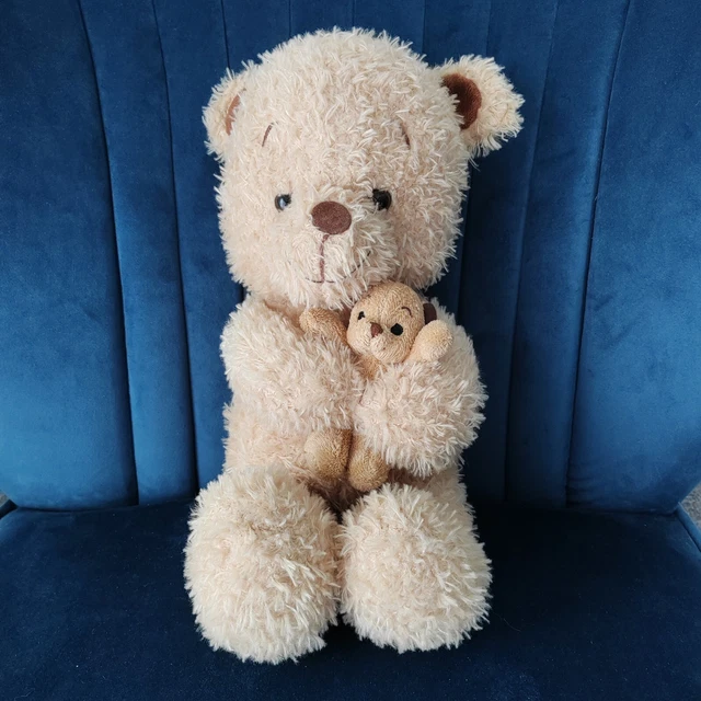 TESCO CUDDLE ME Mother Teddy Bear & Baby Soft Toy Comforter 2009 15" £ ...