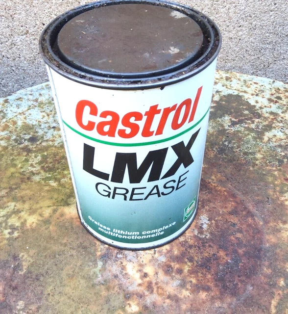 RARE CASTROL LMX ancien pot de graisse (DEMI PLEIN +/-)COLLECTION AUTO ...